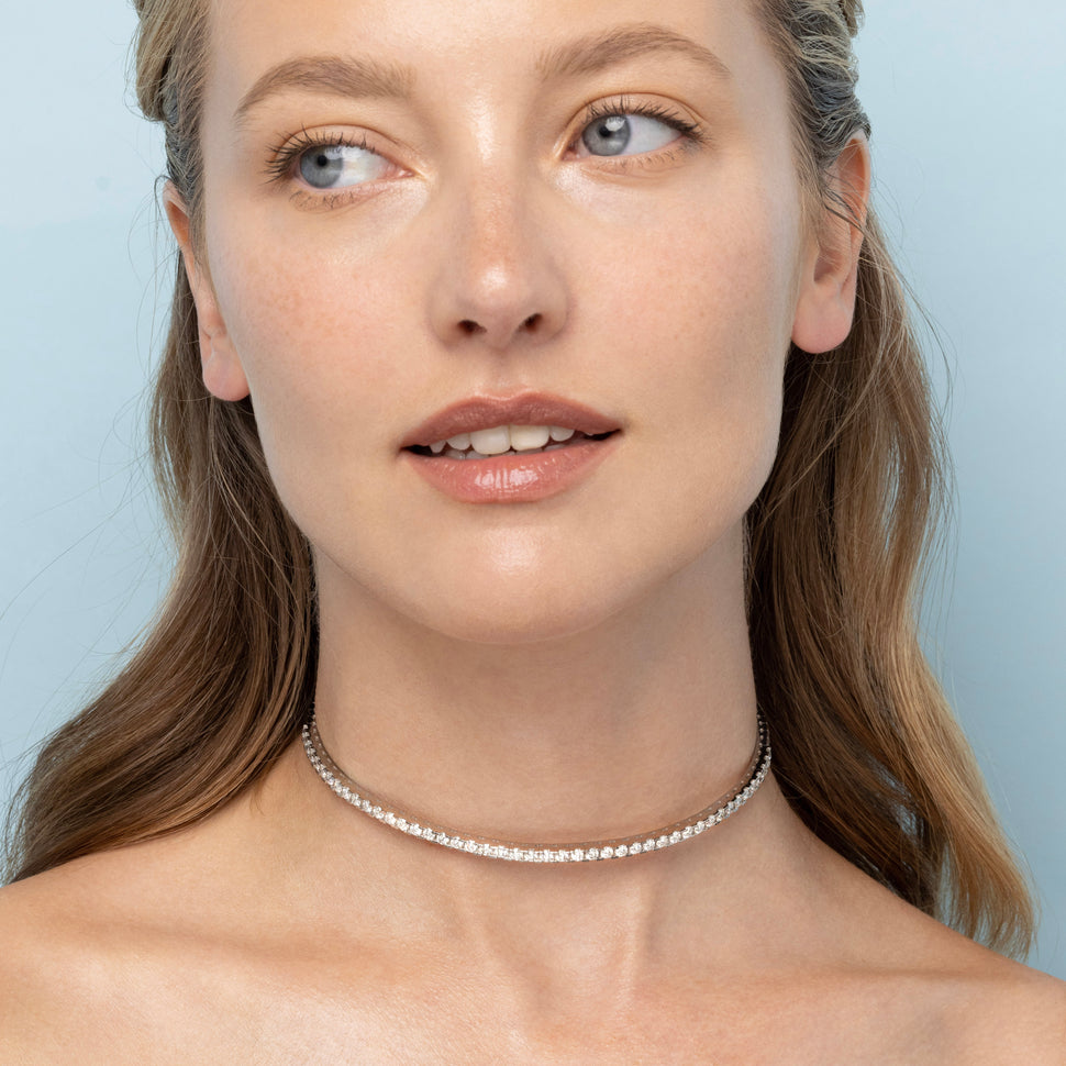 L&H Bride Diamond Choker (14k White Gold) – Larkspur & Hawk