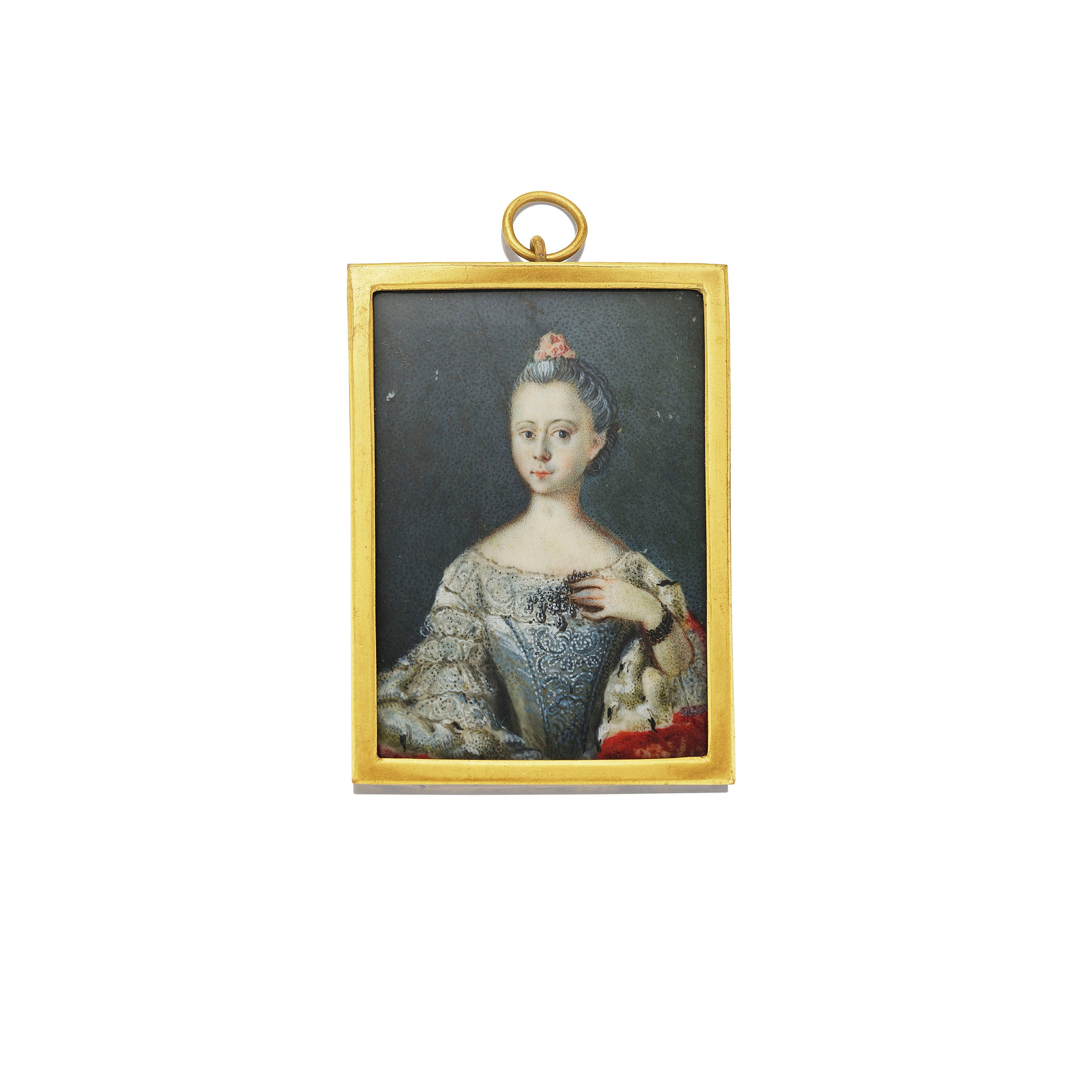 Antique Portrait Miniature of Princess Sophie, ca 1760 – Larkspur & Hawk